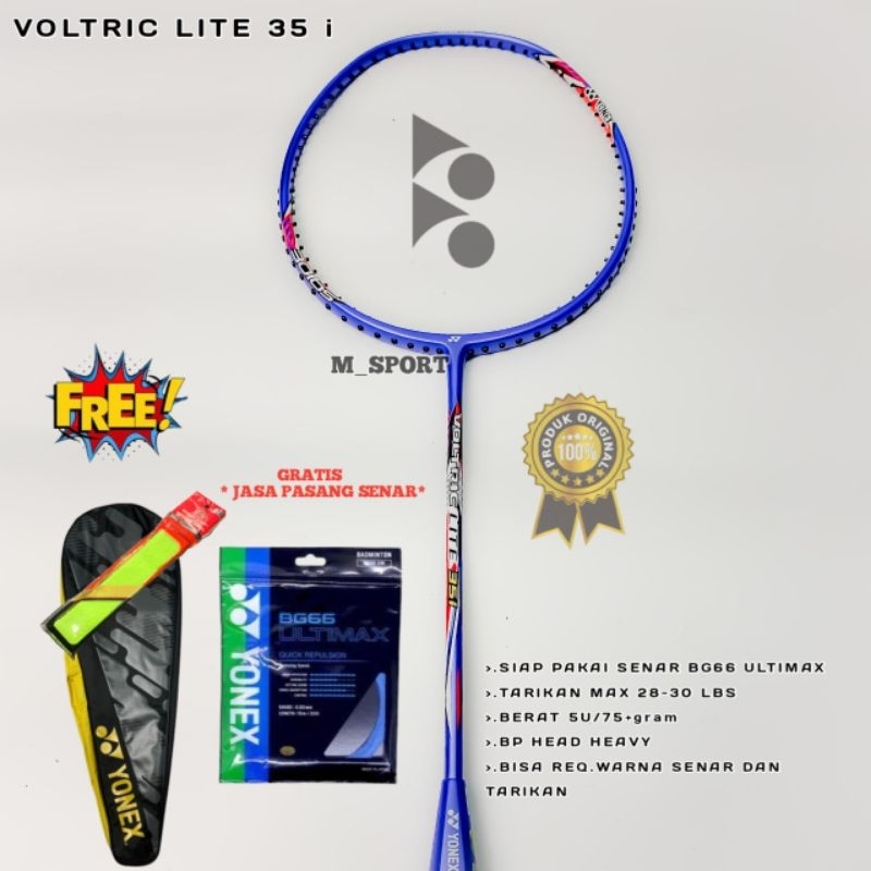 Yonex VOLTRIC LITE Badminton Racket 35 i ,40 i, 47 i Original | Shopee Malaysia