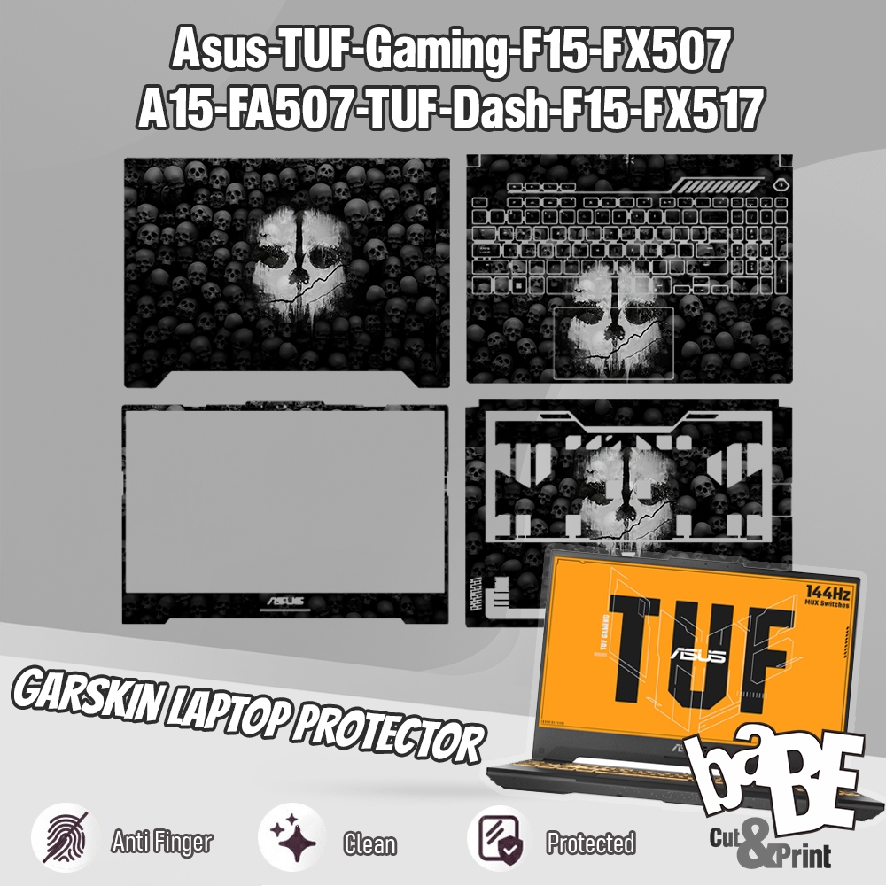 Garskin Laptop Asus TUF Gaming F15 FX507; A15 (FA507); TUF Dash F15 ...