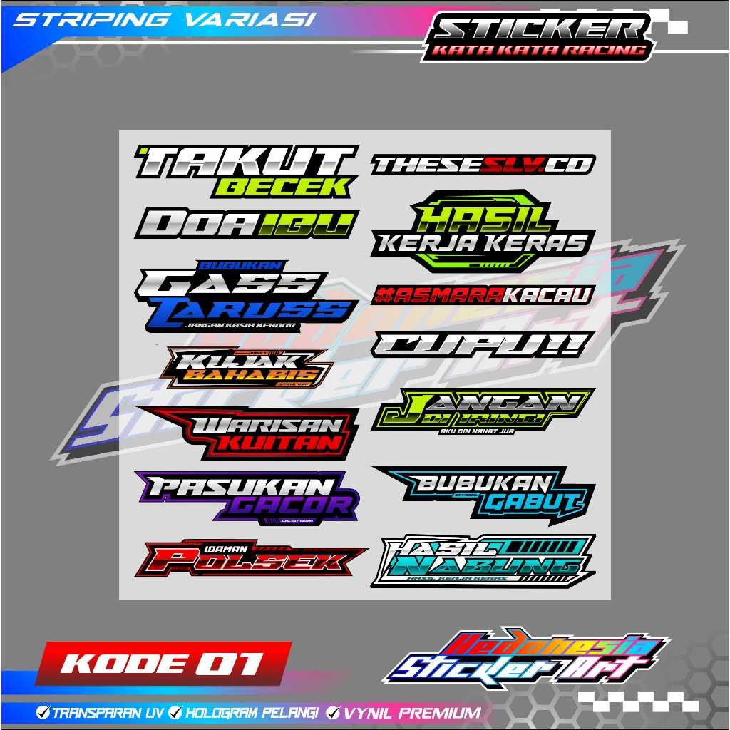 Viral WORDS STICKER PACK / LATEST WORDS STICKER / HELMET STICKER ...