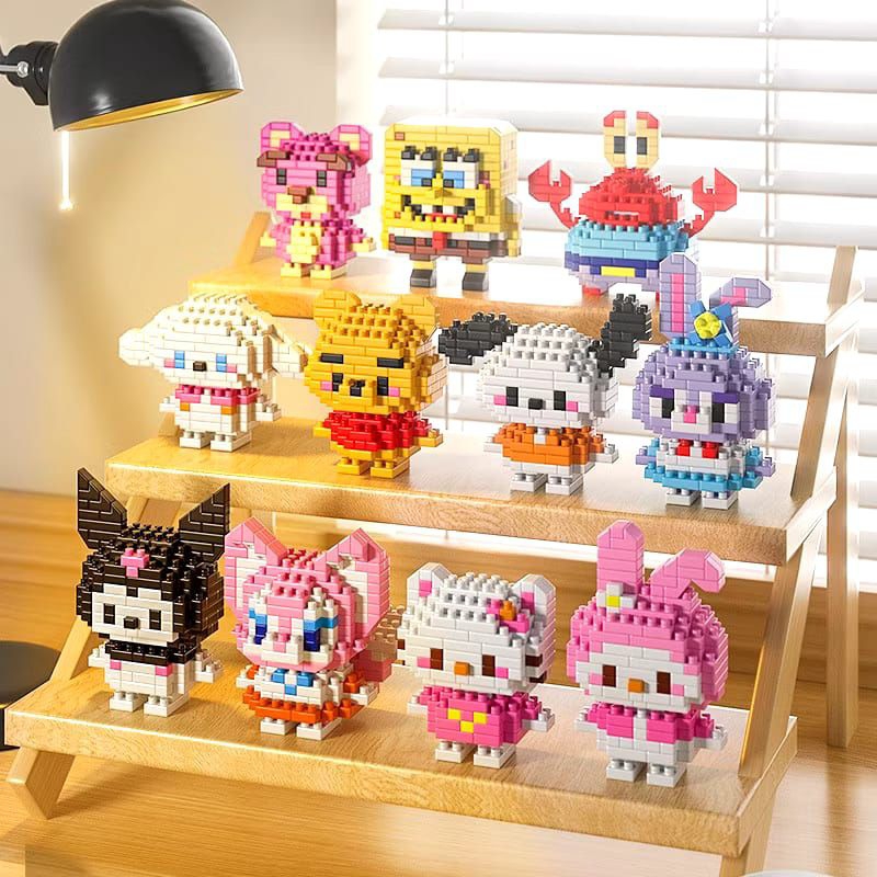 Mini BRICKS TOY / STACKING BLOCK / SANRIO STITCH SPONGEBOB KITTY ...