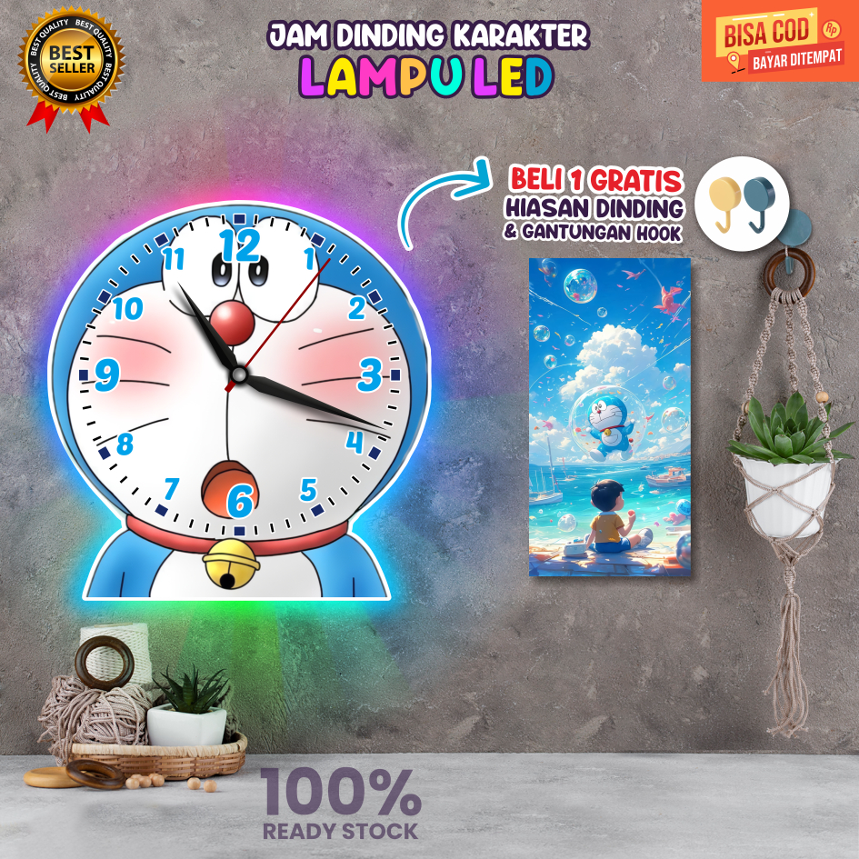 HIASAN DINDING Wholesale Wall Clock Buy 1 Get 1 Free Wall Decoration ...