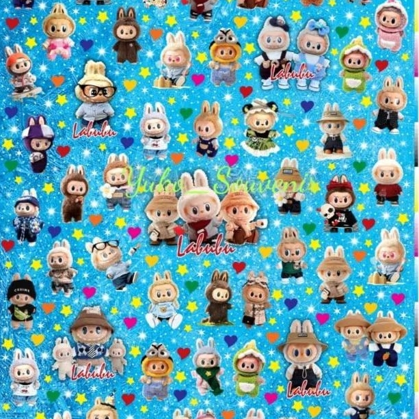 Thick Glossy Labubu Gift Paper Children's Gift Paper Labubu wrapping ...