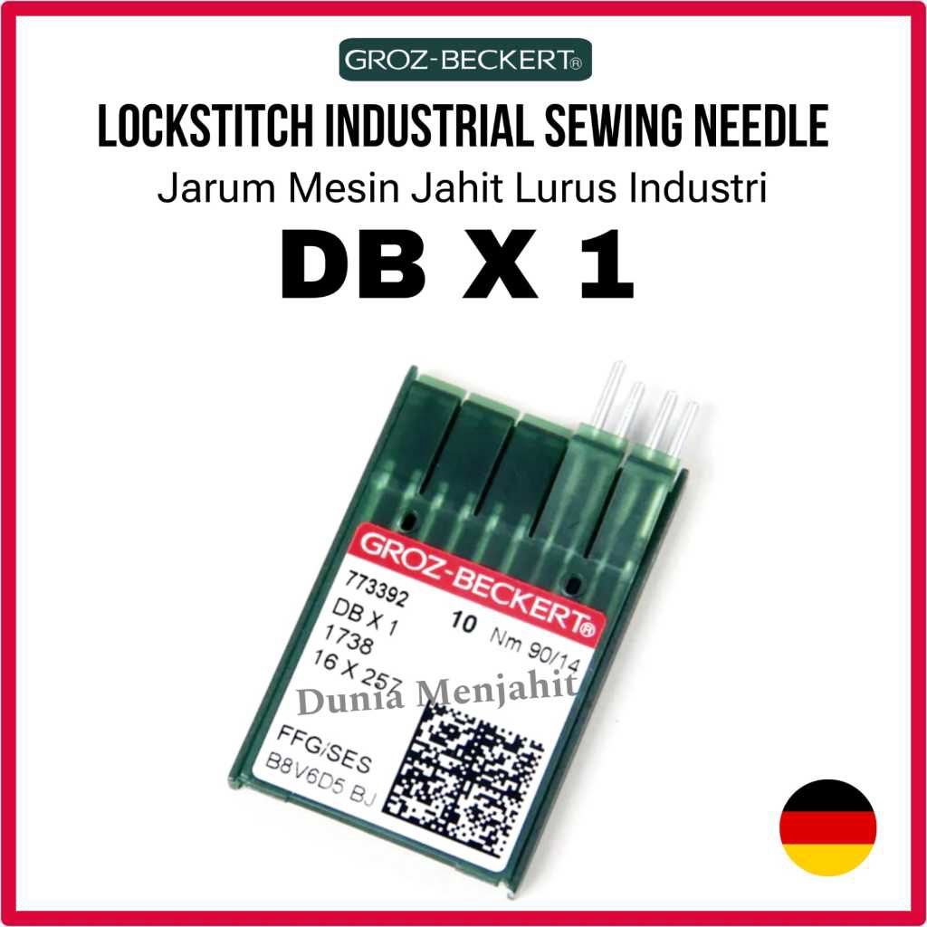 MESIN Groz Beckert DBx1 DB x 1 Needle Germany Industrial Lockstitch Sewing Machine Needle Juki ...