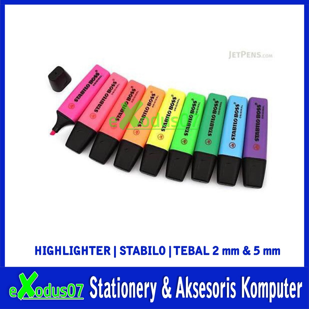 Highlighter / STABILO / STABILO BOSS BRAND DOCUMENT MARKING | Shopee ...