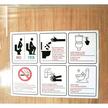 Sticker Procedure To Use TOILET STICKER How To Use TOILET | Shopee Malaysia