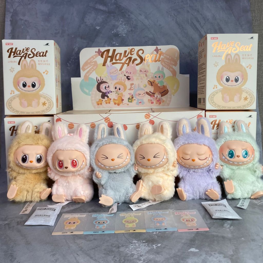 Popmart Labubu V2 Have a seat Premium Quality Dada Ququ Side Zizi Baba ...