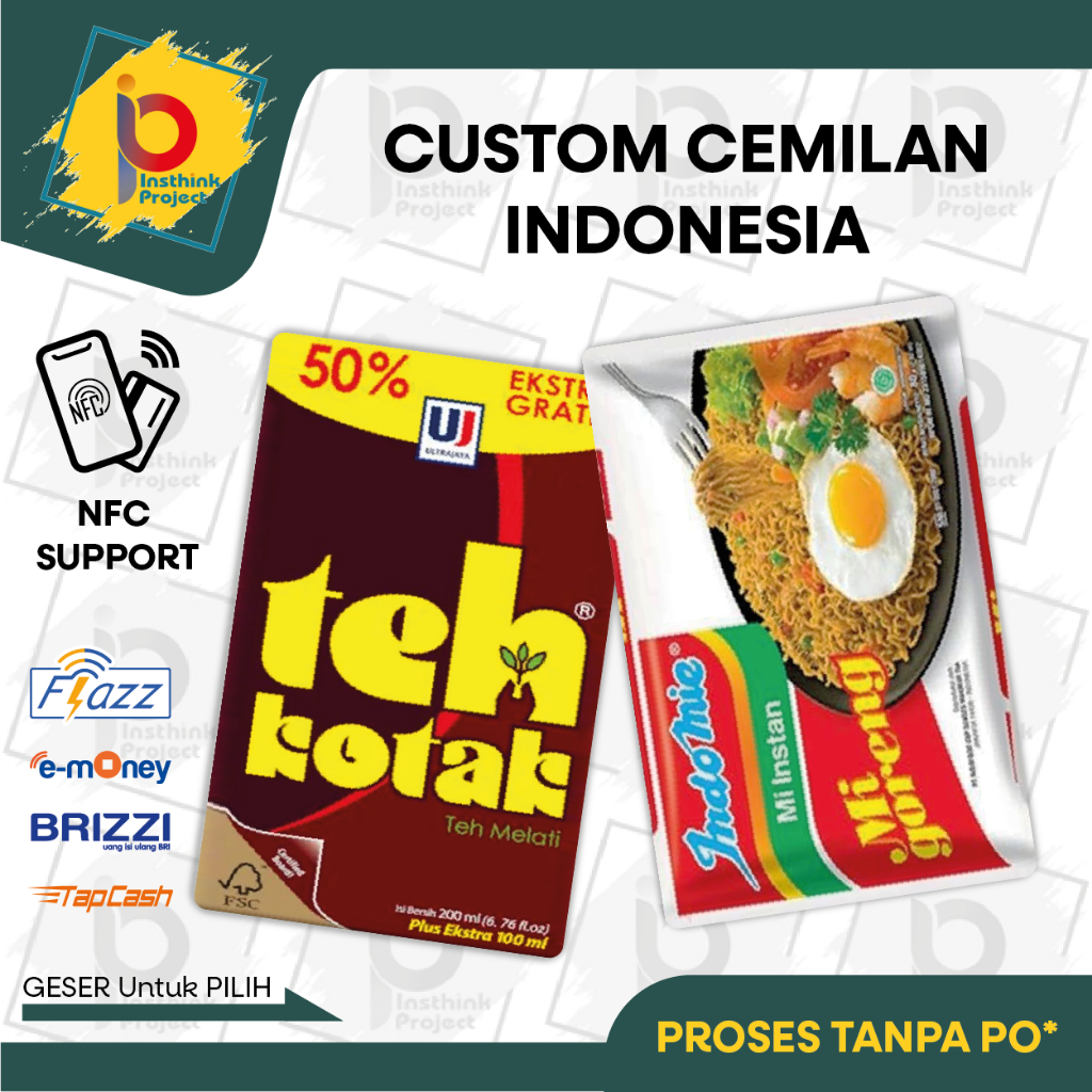 Custom e-toll Card - PRINT UV Direct in Card - INDONESIAN SNACKS ...