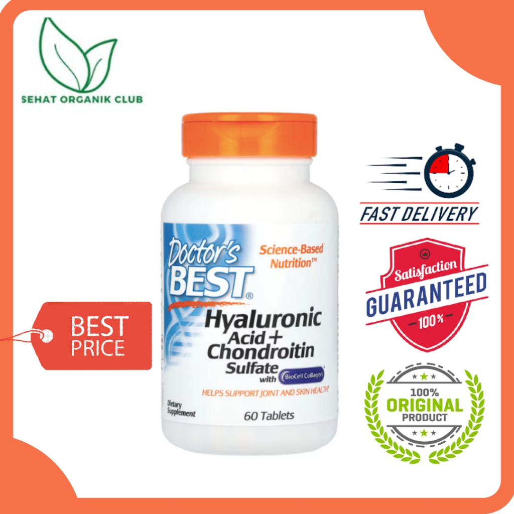 Doctor's Best Hyaluronic Acid + Chondroitin Sulfate with BioCell ...