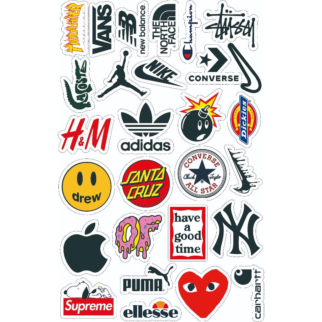 HP Aesthetic PACK STICKER - VANS THRASHER BRAND | Laptop Sticker Cell ...