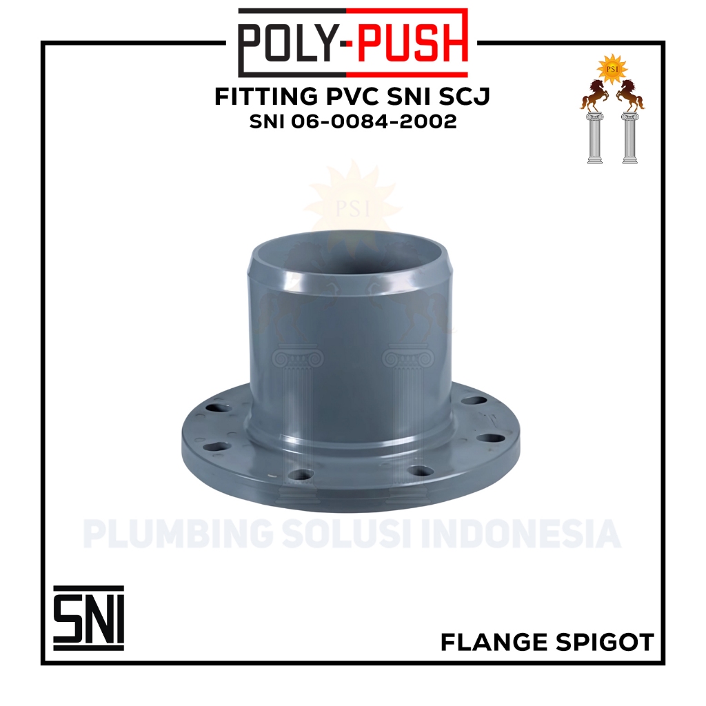 Poly Push Flange Spigot PVC SNI 8 Inch / 200 mm Flange PVC | Shopee ...