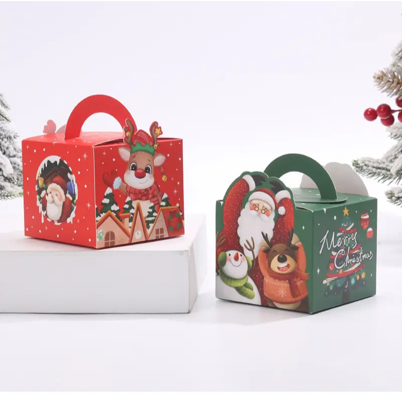 Paperbox Ivory Box Pudding Cake Box Christmas Theme Christmas Hampers ...