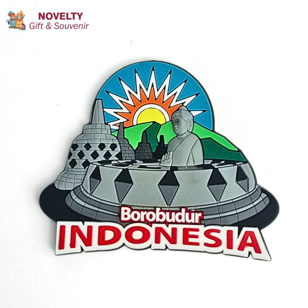 Borobudur refrigerator magnet Souvenir from Central Java, Indonesia ...