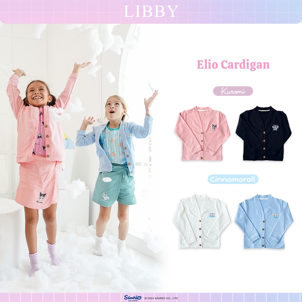 Code L2E LIBBY Sanrio Elio Cardigan Girls Kuromi Cinnamoroll 9 Months 14 Years 1 PcsSweater ...