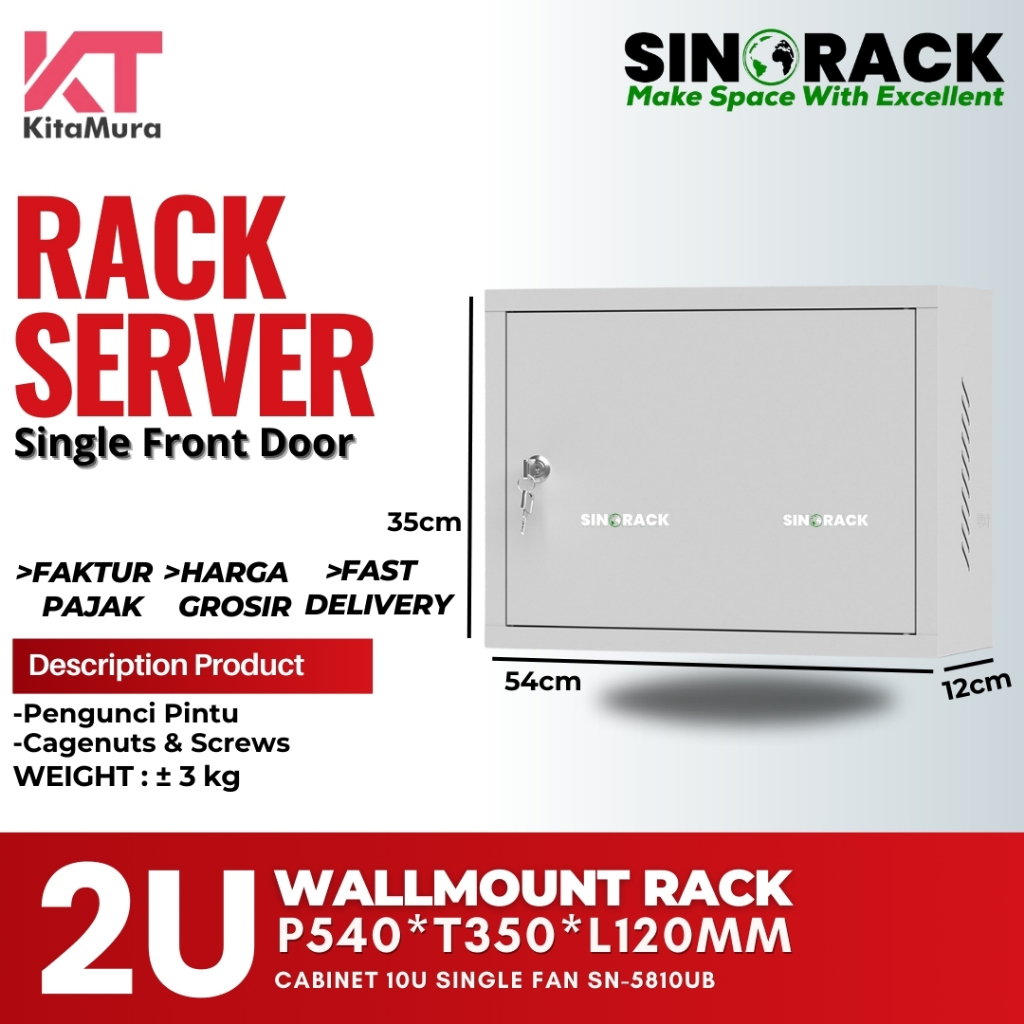 Wallmount Rack Server 2U, Single Door Server Rack 2U | Shopee Malaysia