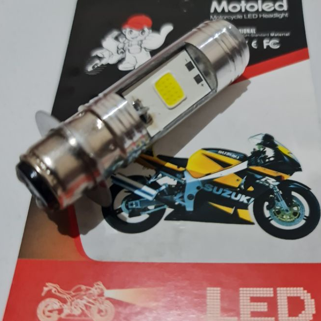 PUTIH Front MAIN LED LIGHTS 2LED DUCK MOTORCYCLES ACDC AND MATIC SOCKET ...