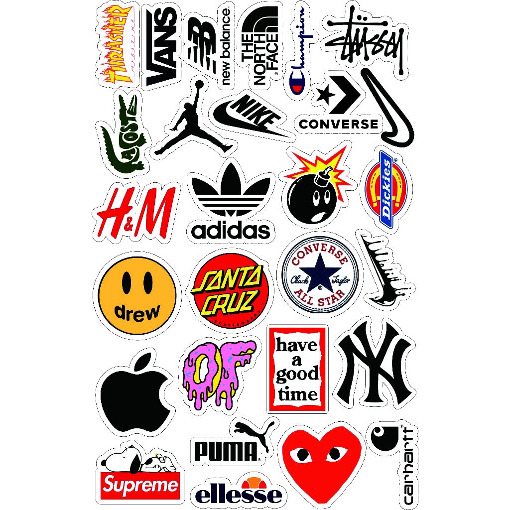 Vans CONVERSE BRAND LOGO Aesthetic Stickers FOR HP HELMET SUITcase ...