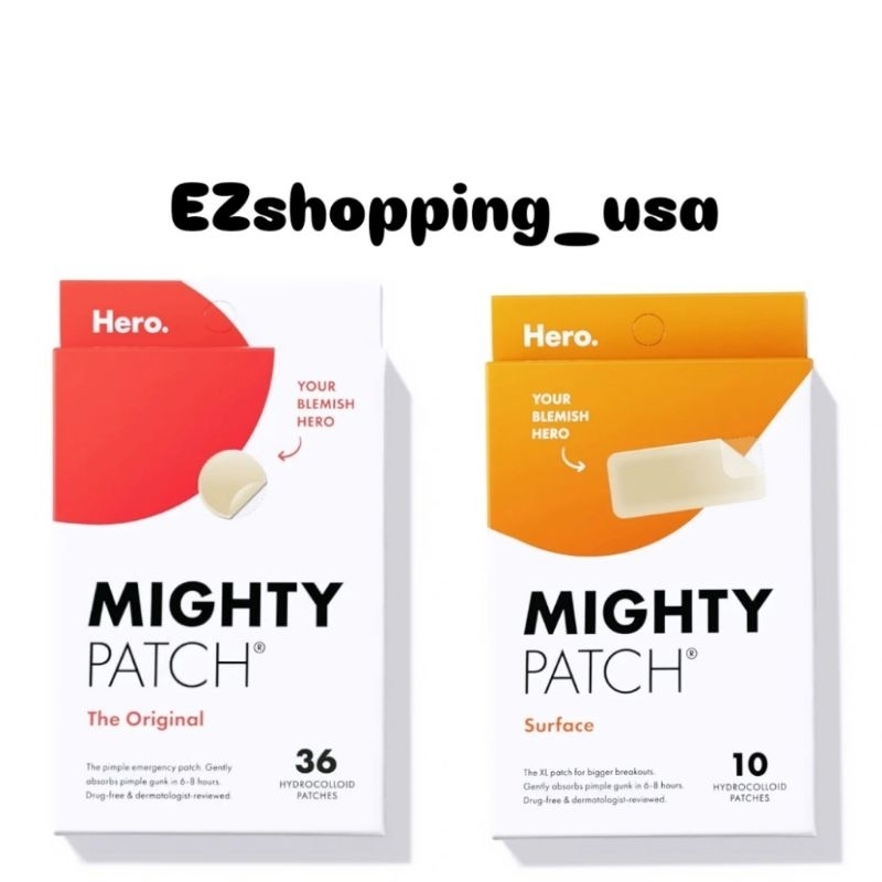 Hero cosmetics mighty patch acne plaster treats acne and blackheads ORI ...