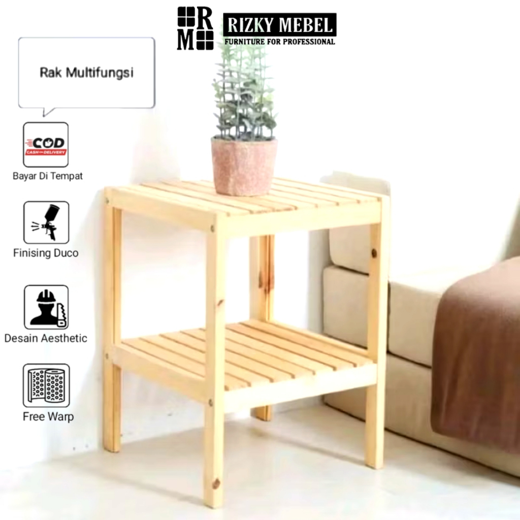 KAYU 2 Tier Multipurpose Shelf | Wooden Display Rack | Dispenser Rack ...