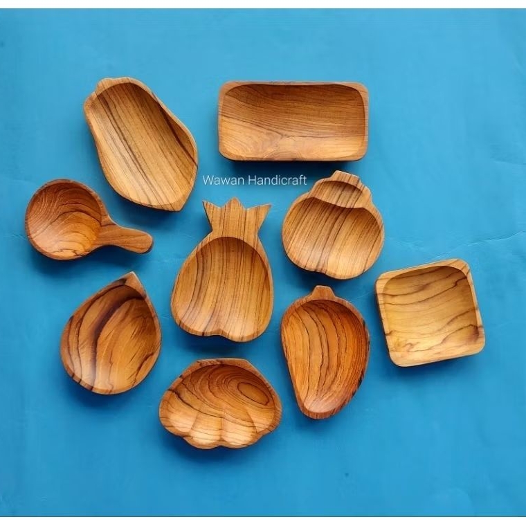 KAYU Wooden plate/teak wood plate set/serving plate/character plate ...