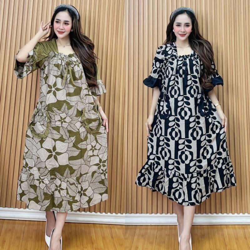 Daster DRESS RAYON JUMBO AIRA PREMIUM RAYON FABRIC THICK ADEM | Shopee ...