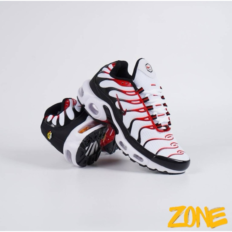 Original Nike Air Max Plus Tn Pure Platinum University Red Sneakers ...
