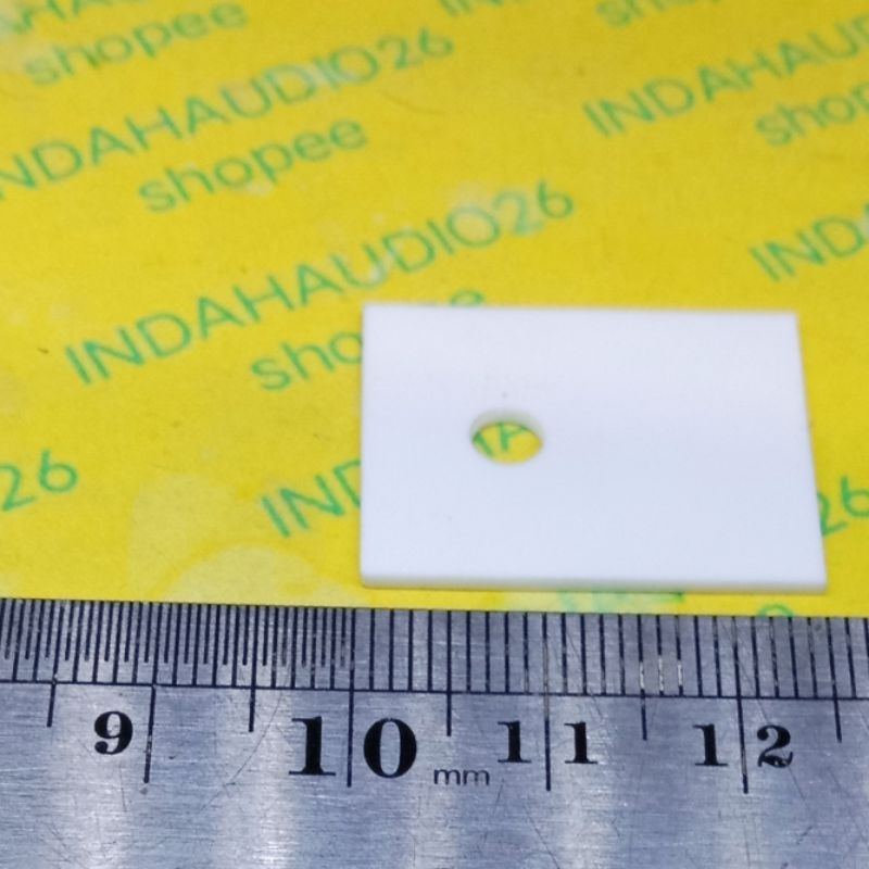 20x25mm CERAMIC transistor mica isolator 20mm x 25mm 1mm thick for ...