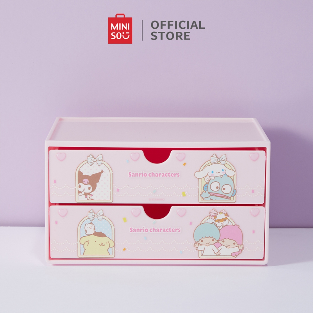 Miniso x Sanrio characters Collection Storage Box 2-Drawer Storage ...