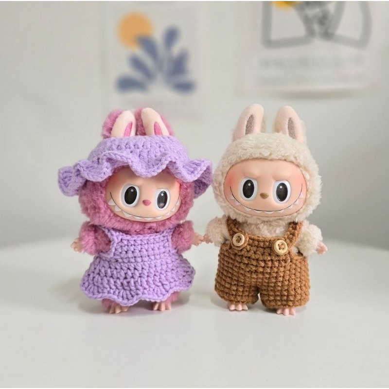 Labubu Knitted Clothes Outfits Dress Only Labubu Doll Knitted Clothes ...