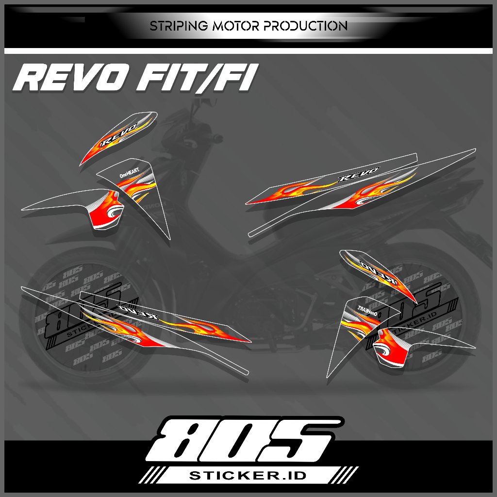 Revo FIT/FI STICKER STRIPING - REVO FI INJECK TRANSPARENT STICKER ...