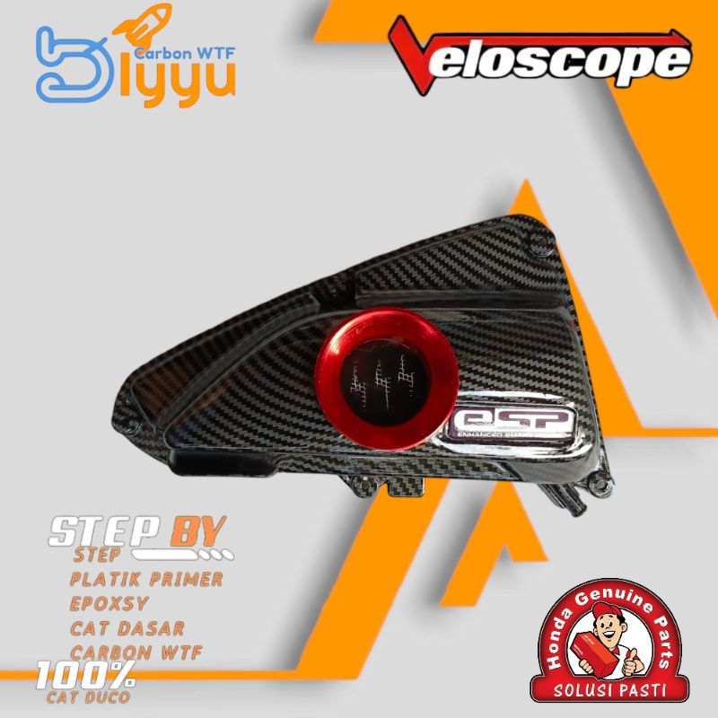 Extra Cover Carbon WTF Veloscope air Filter "PETIR" Honda beat esp ...