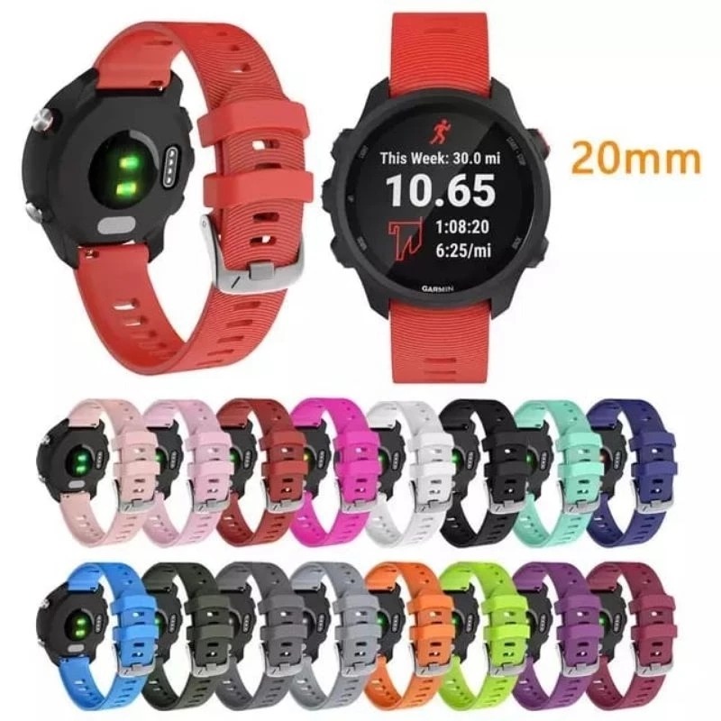 Garmin Forerunner 245 FR 245 FR 245 FR245 20MM Watch Rubber Strap ...