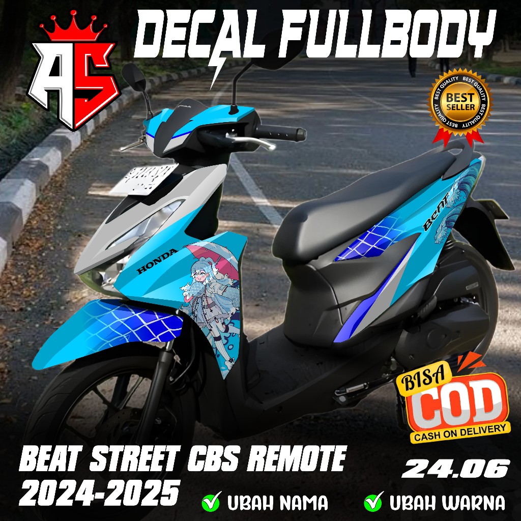 Newest Decal Sticker Honda Beat CBS STREET Smart Key Remote Full body ...