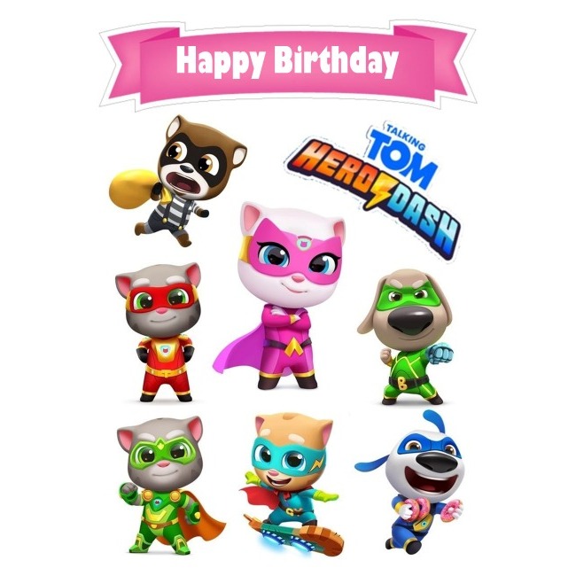 Quality Custom Talking Tom Angela Theme Cake Topper/Talking Tom ...