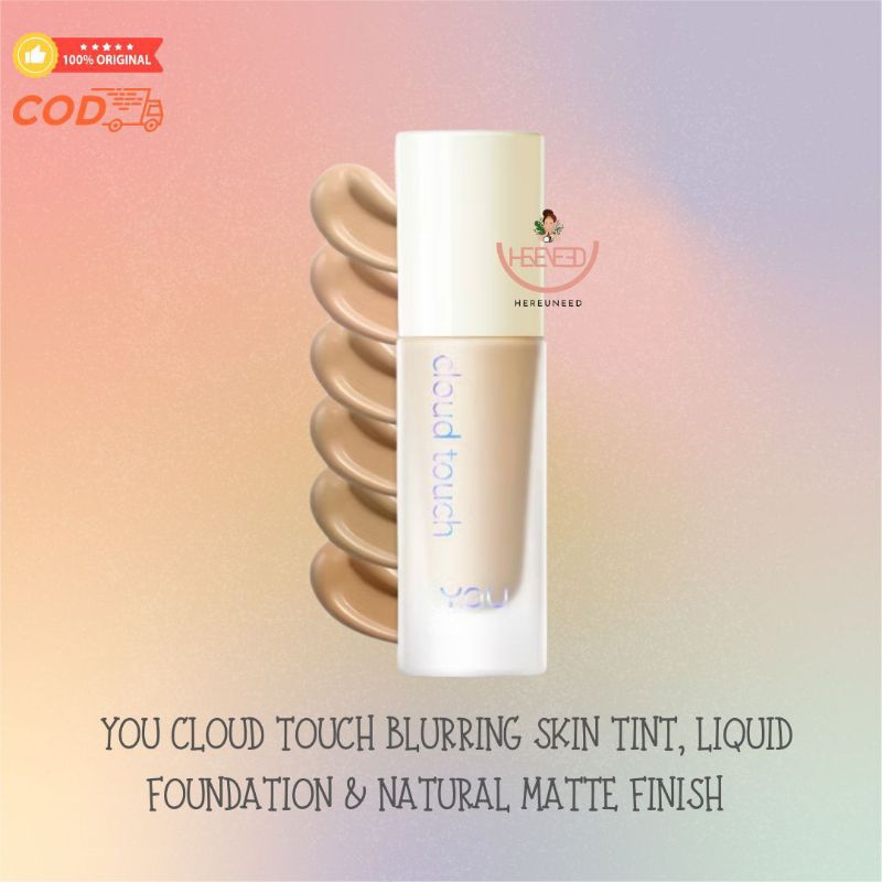 You Cloud Touch Blurring Skin Tint Shade N402 Shell Ivory N504 Rose ...