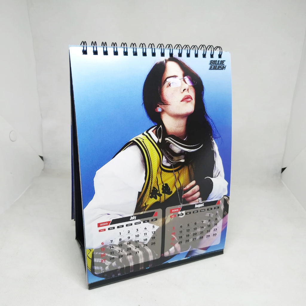 2025 Custom Free Billie Eilish Sitting Desk Calendar | Shopee Malaysia
