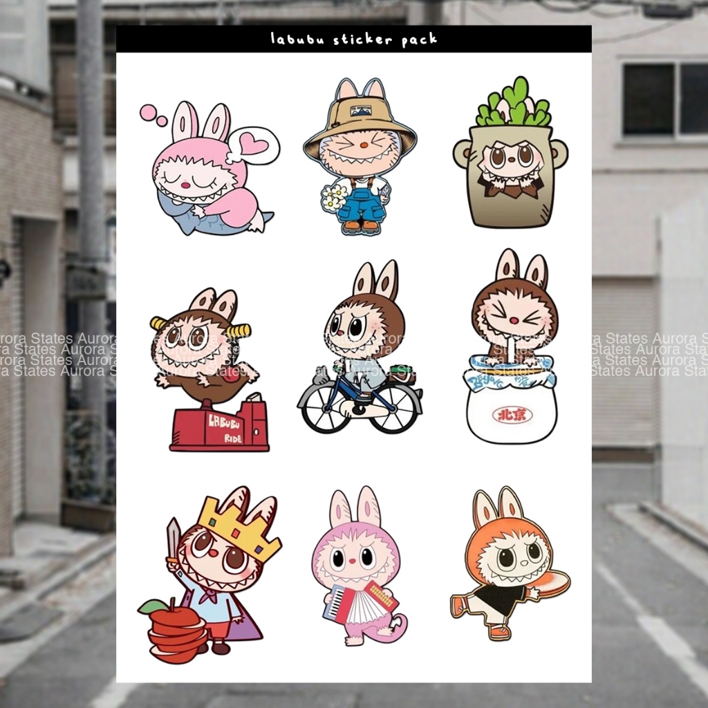Pumpkin Aesthetic Sticker | Labubu Sticker Doll | Labubu Waterproof ...