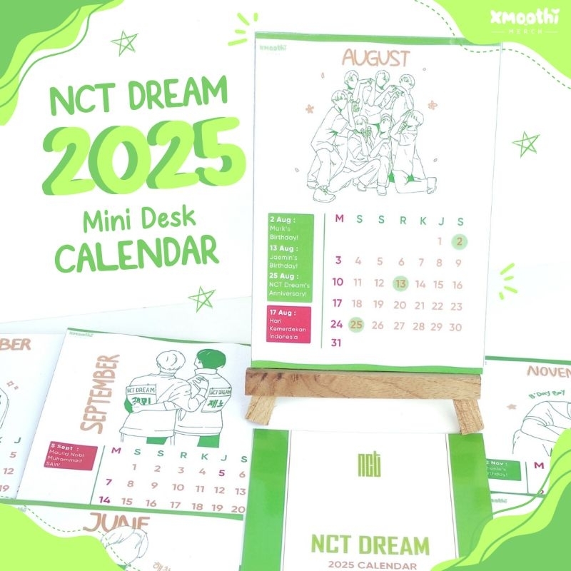 Nct DREAM 2025 CALENDAR - KPOP 2025 TABLE CALENDAR - MINI DESK ...