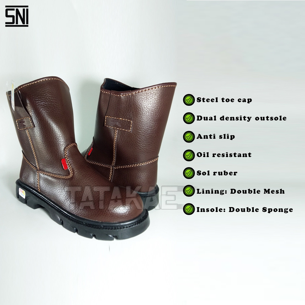 Skn Omega Leather Long Safety Boots Steel Toe Kitchen Project Work PHL ...