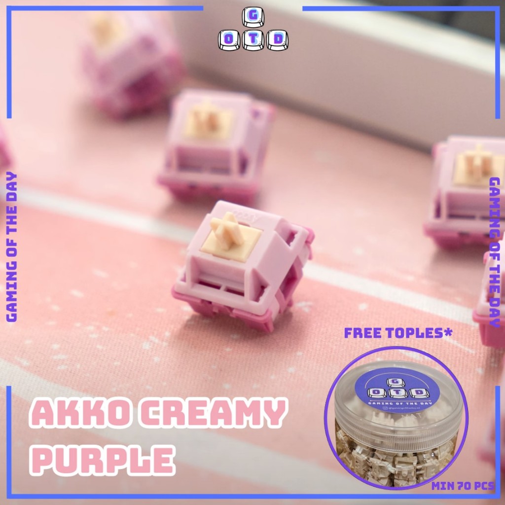 Akko V3 Creamy Purple Pro Tactile 5 pin PCB mount Factory Lubed ...