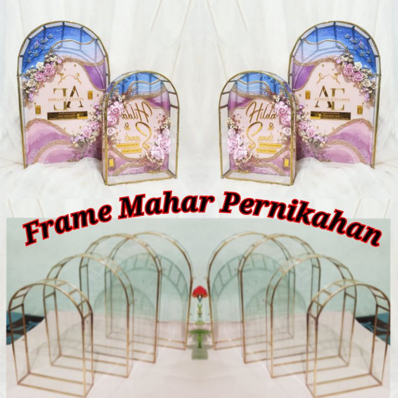 [REDY & FREE PECKING WOOD] wedding dowry frame/ dome dowry/ terrarium ...