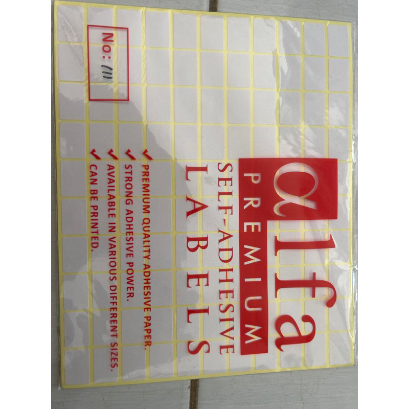 Alfa premium self adhesive labels 1 pack 7 pcs | Shopee Malaysia