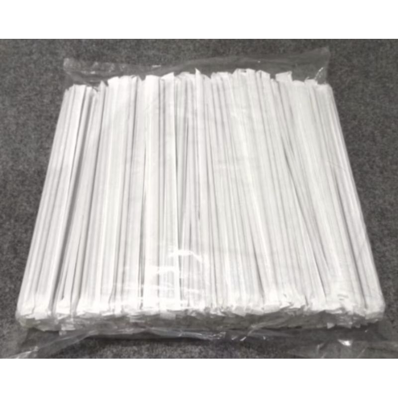 PUTIH Sterile bent straws contain 50 pcs wrapped in white paper ...