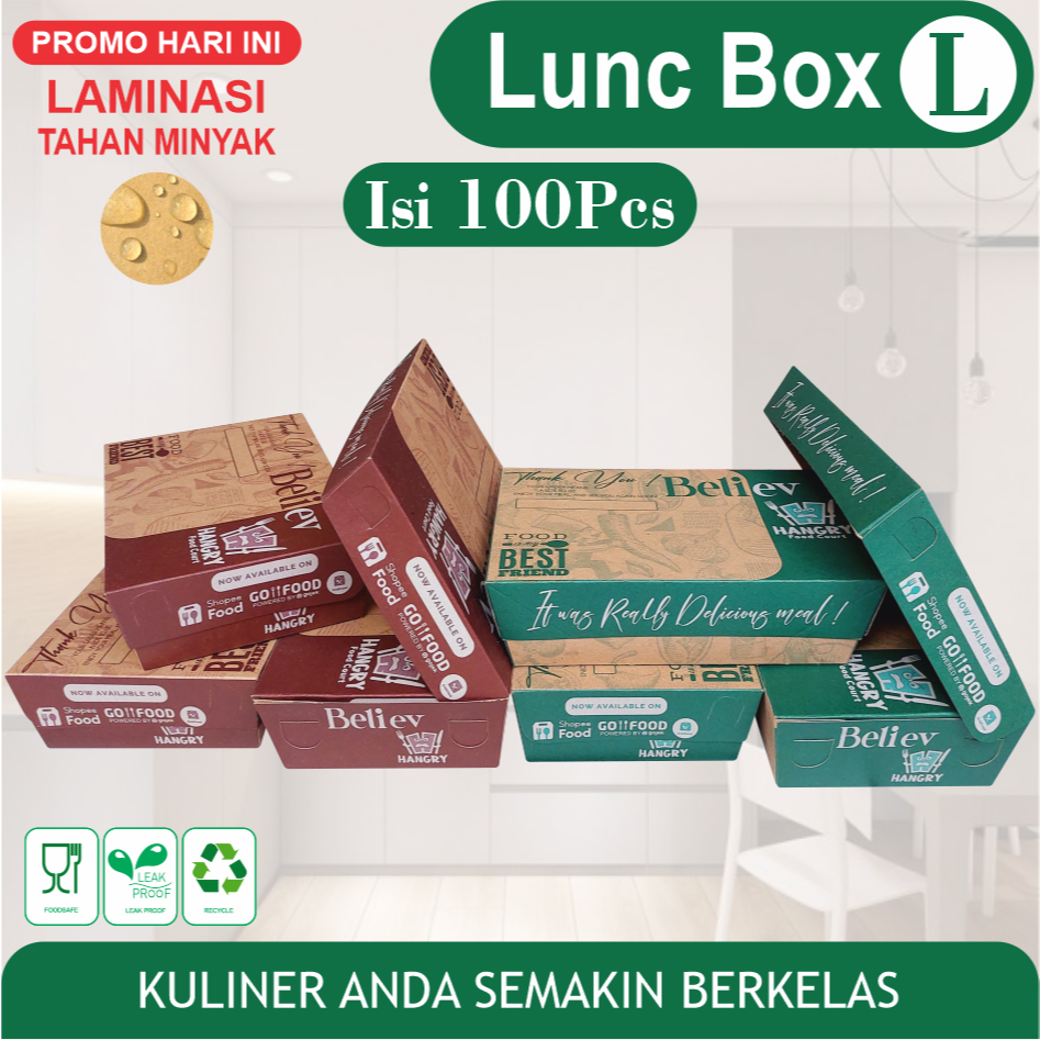 Laminated Brown Kraft Paper Lunch Box Size s/m/l Thickness 290gsm ...