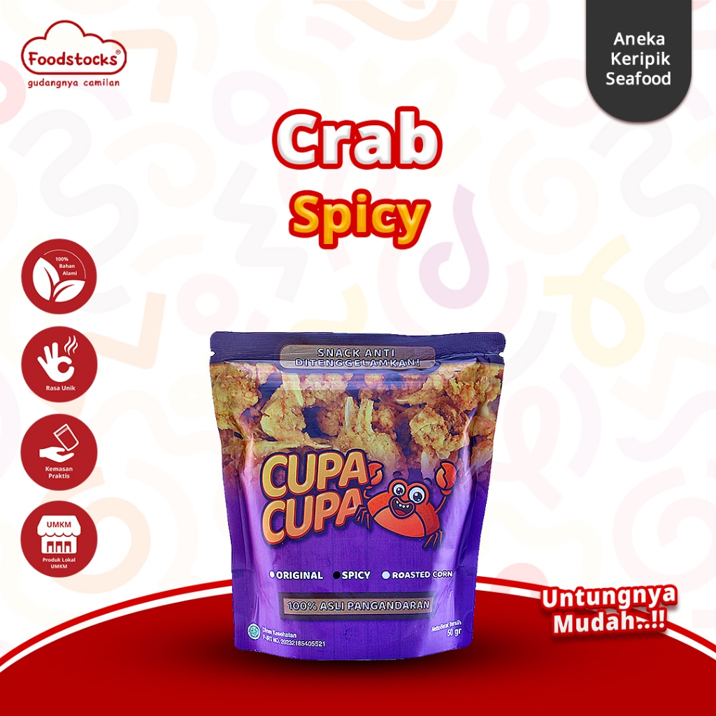 Cupa Cupa Snack - Crispy Baby Crab Mini CrabCemilan with Spicy and ...
