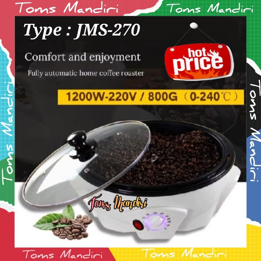 MESIN 1200W Coffee Roaster Electric Frying Machine Automatic Roasted ...