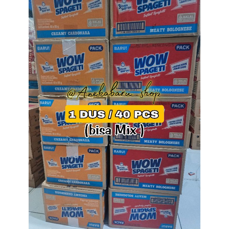 (1 DUS / 40 PCS )MIE PASTA WOW SPAGETI | Shopee Malaysia