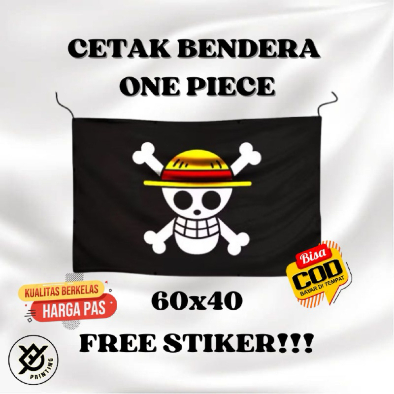 Print one piece/sea plow/cartoon flag 60x40 | Shopee Malaysia