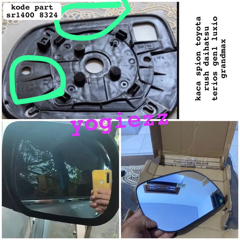 Rear view mirror for toyota rush daihatsu terios trd early generation ...
