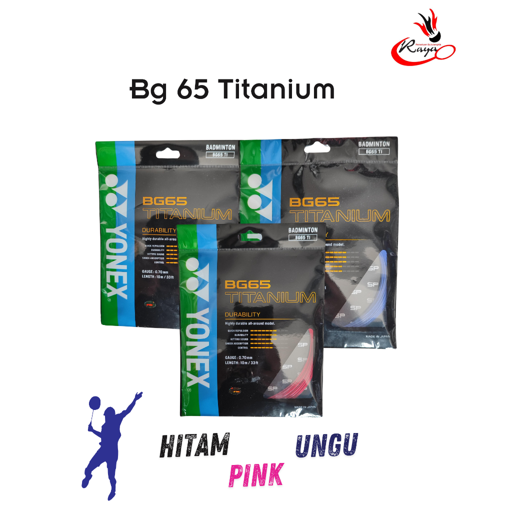 Original Yonex BG 65 Titanium Badminton Racket Strings | Shopee Malaysia