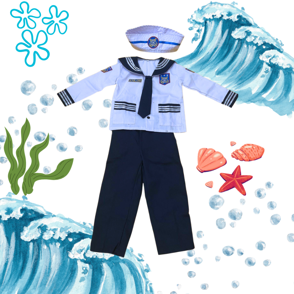 Costume sailor uniform sailor popeye popaye little kids ship captain ...